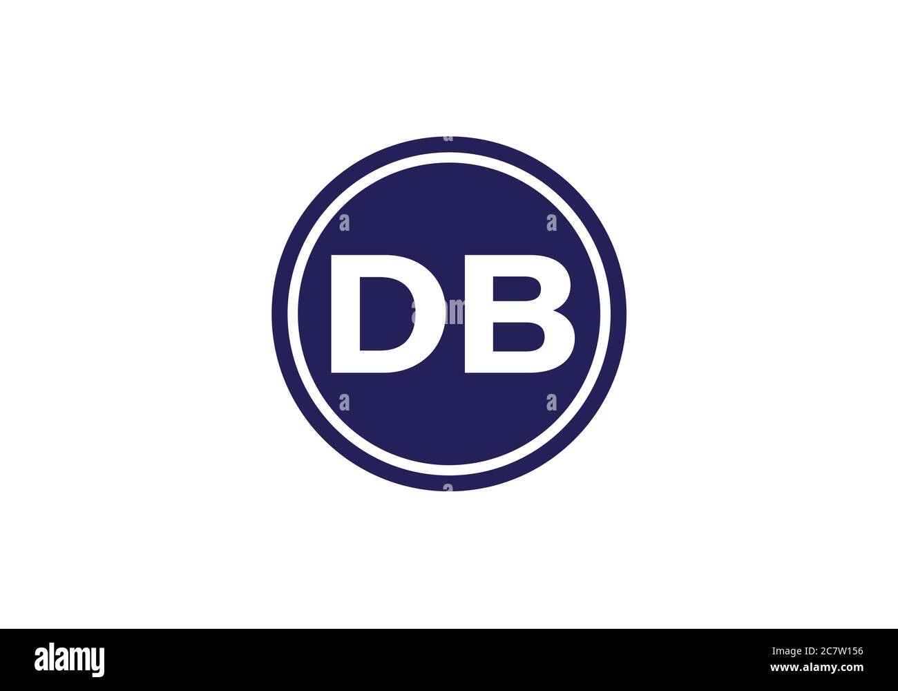 Initial Monogram Letter D B Logo Design Vector Template. D B Letter ...