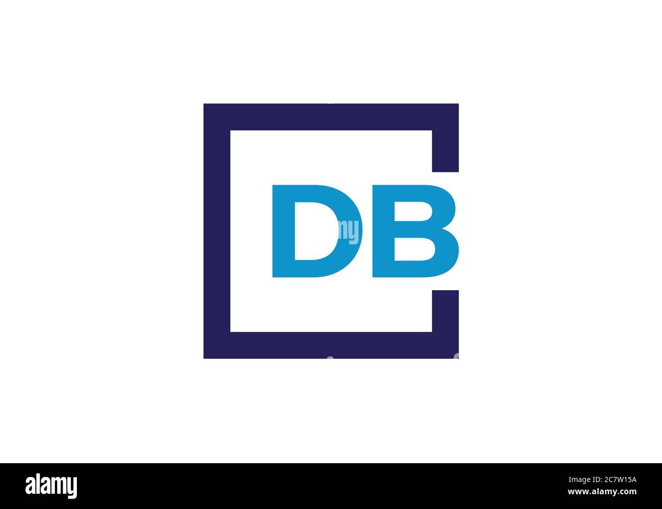 Initial Monogram Letter D B Logo Design Vector Template. D B Letter ...