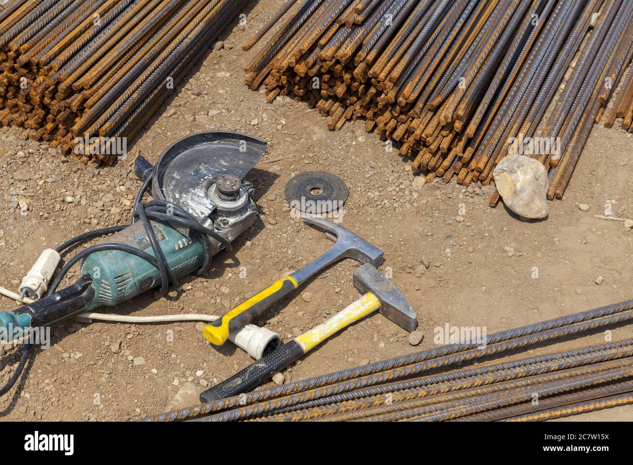 iron for reinforced concrete, close up Stock Photo - Alamy
