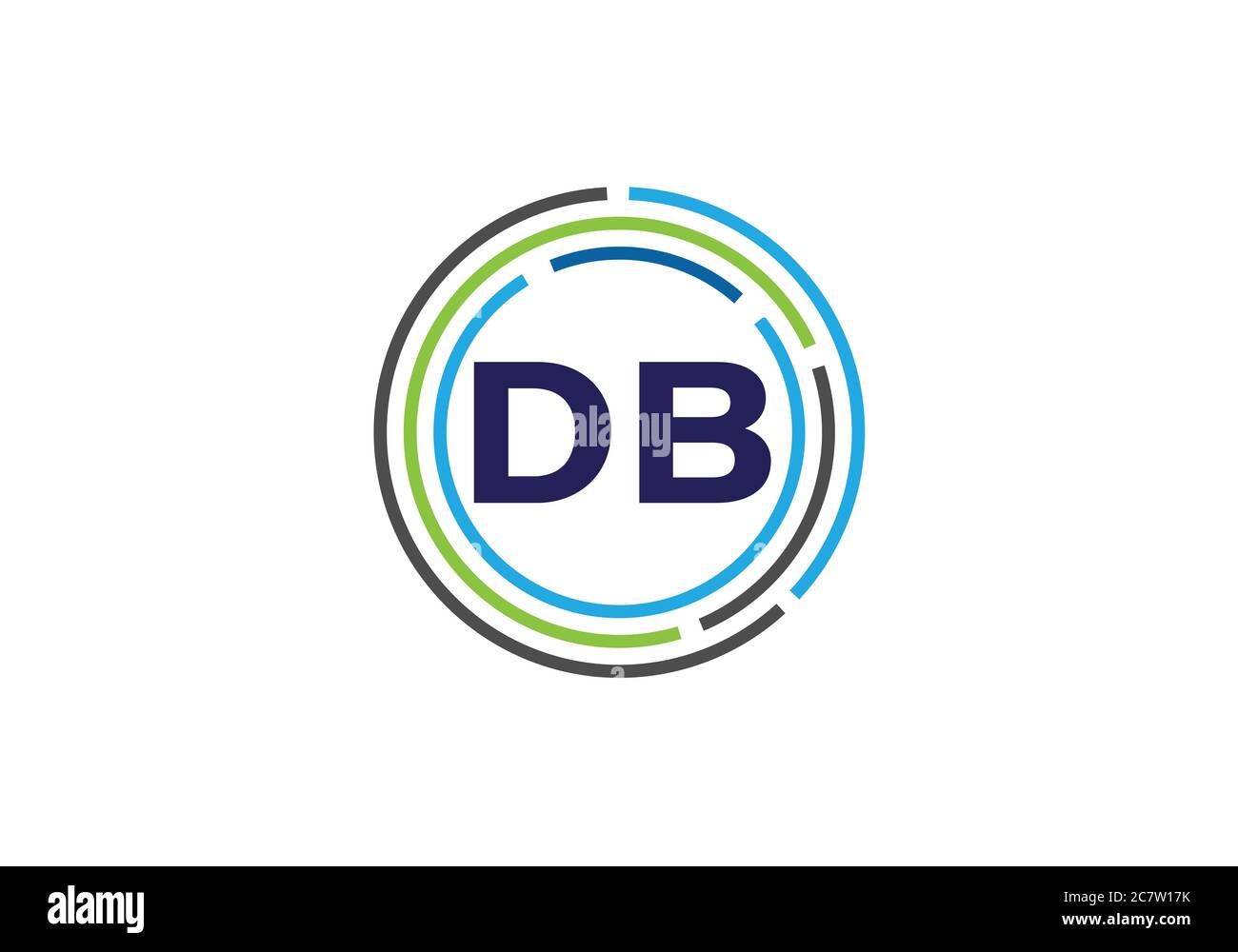 Initial Monogram Letter D B Logo Design Vector Template. D B Letter ...