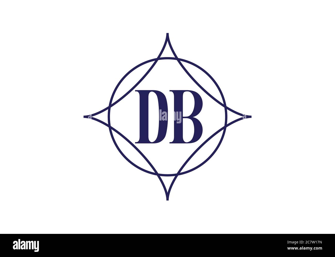 Initial Monogram Letter D B Logo Design Vector Template. D B Letter ...