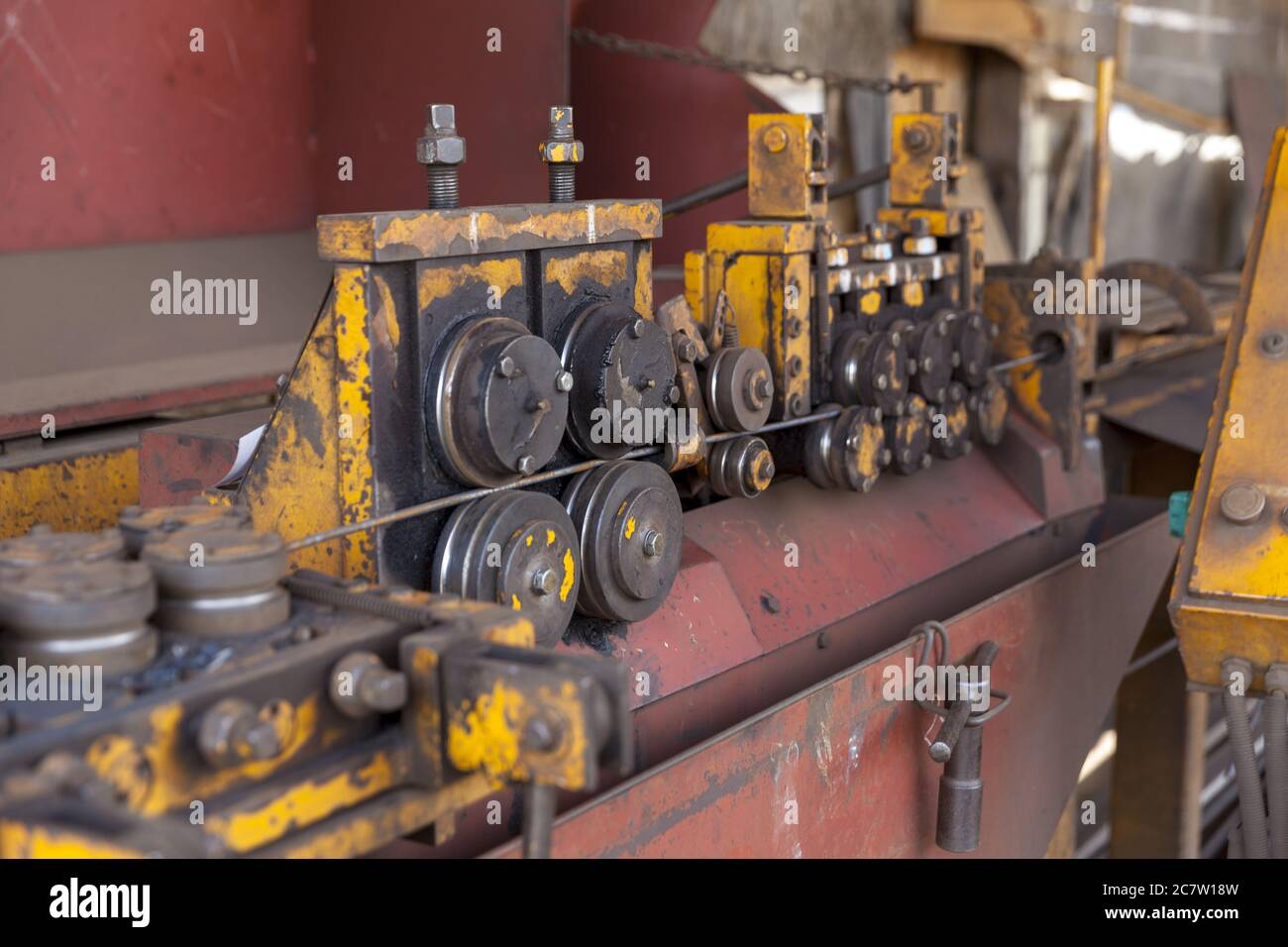 armature iron bending machine, close up Stock Photo - Alamy