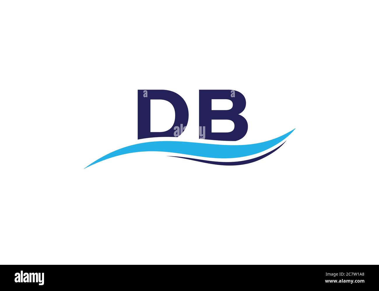 Initial Monogram Letter D B Logo Design Vector Template. D B Letter ...