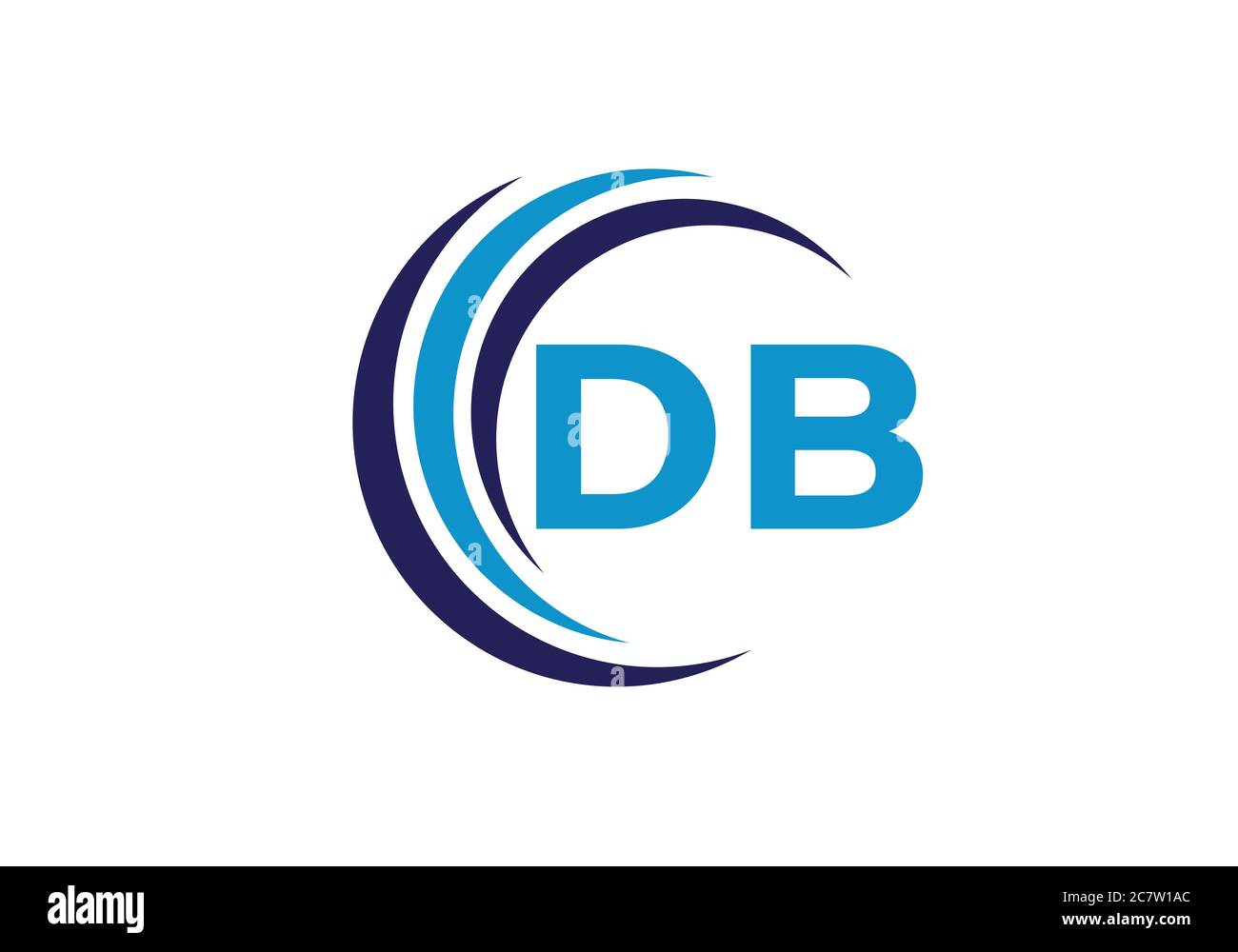 Initial Monogram Letter D B Logo Design Vector Template. D B Letter ...