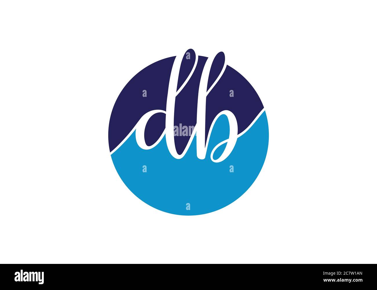 Initial Monogram Letter D B Logo Design Vector Template. D B Letter ...