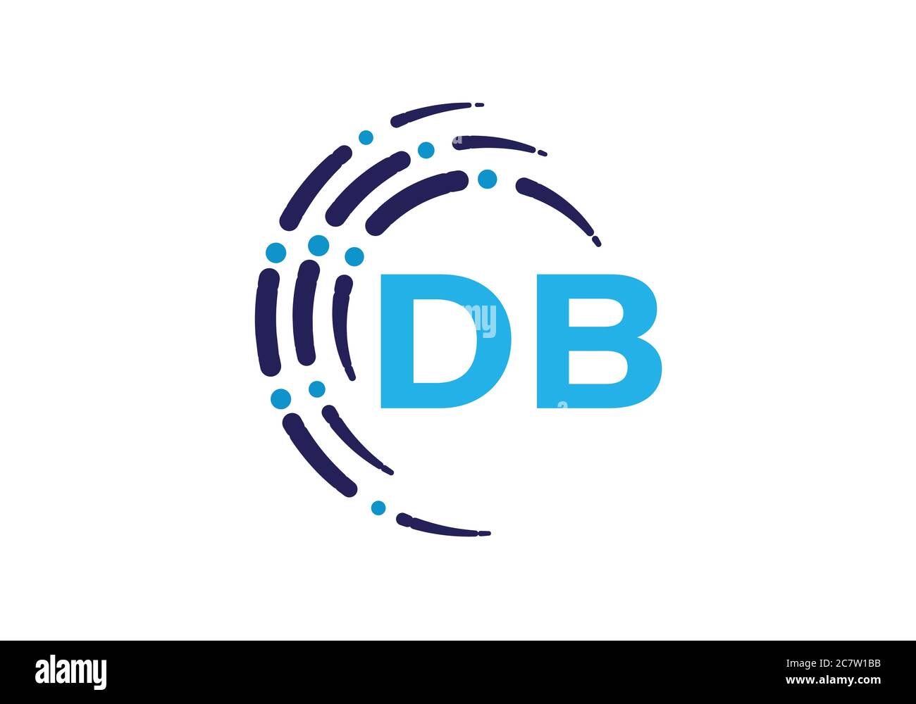 Initial Monogram Letter D B Logo Design Vector Template. D B Letter ...