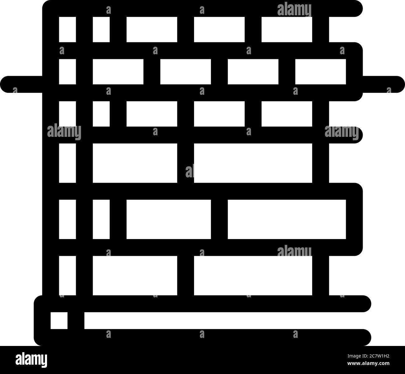 block foundation icon vector outline illustration Stock Vector Image ...