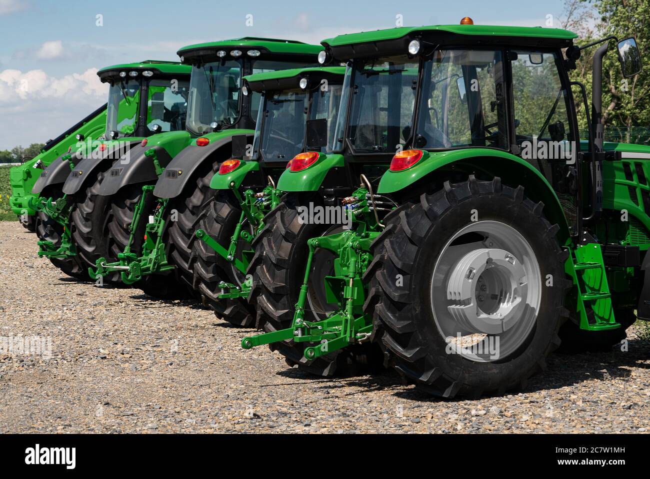 New agricultural tractors in stock Stock Photo - Alamy