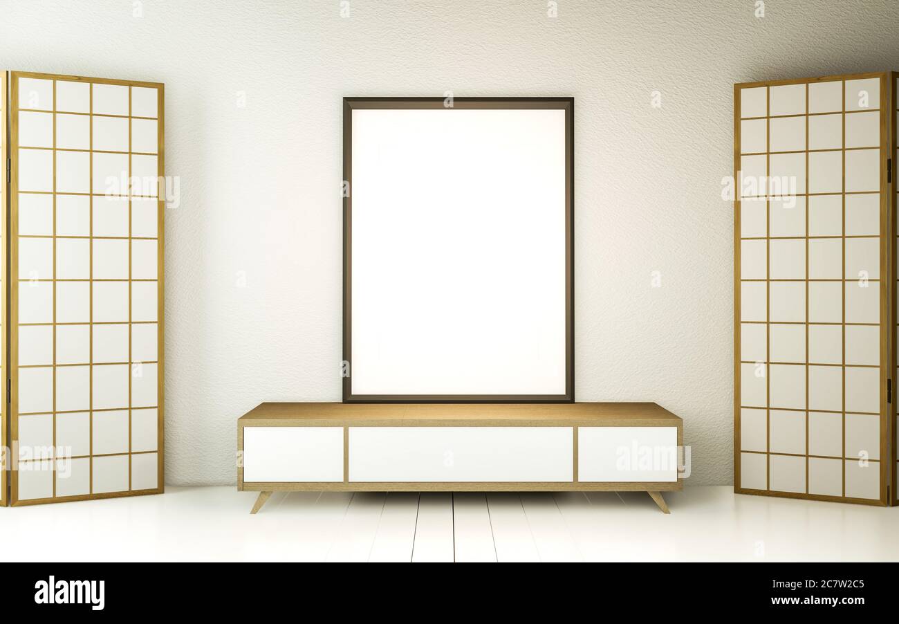 Japanese partition paper wooden design and cabineton living room tatami ...