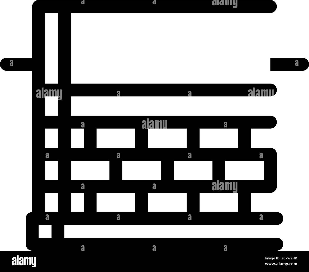 prefabricated foundation icon vector outline illustration Stock Vector ...