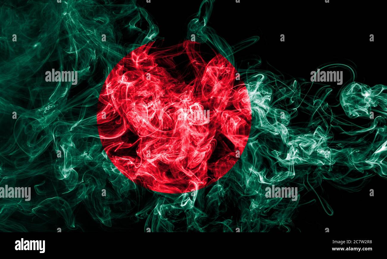 Bangladesh smoke flag Stock Photo - Alamy