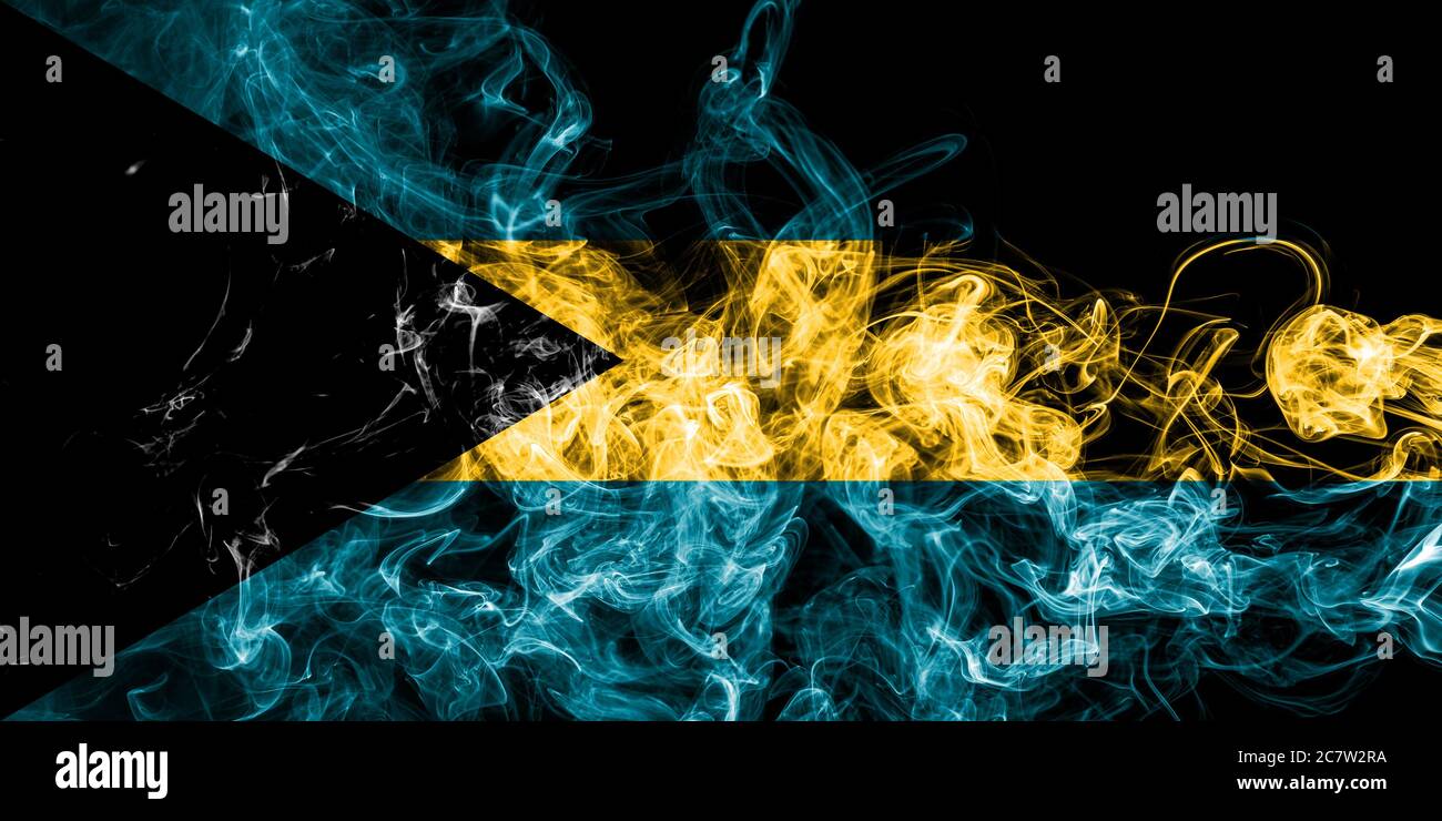 Bahamas smoke flag Stock Photo - Alamy