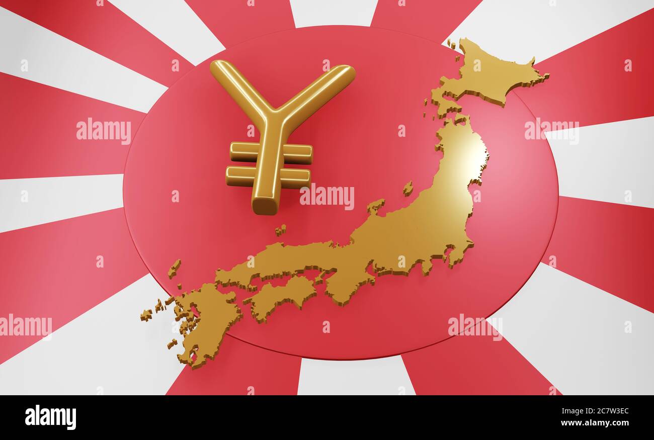 mock up Map Japan 3d map Realistic.3d rendering Stock Photo - Alamy