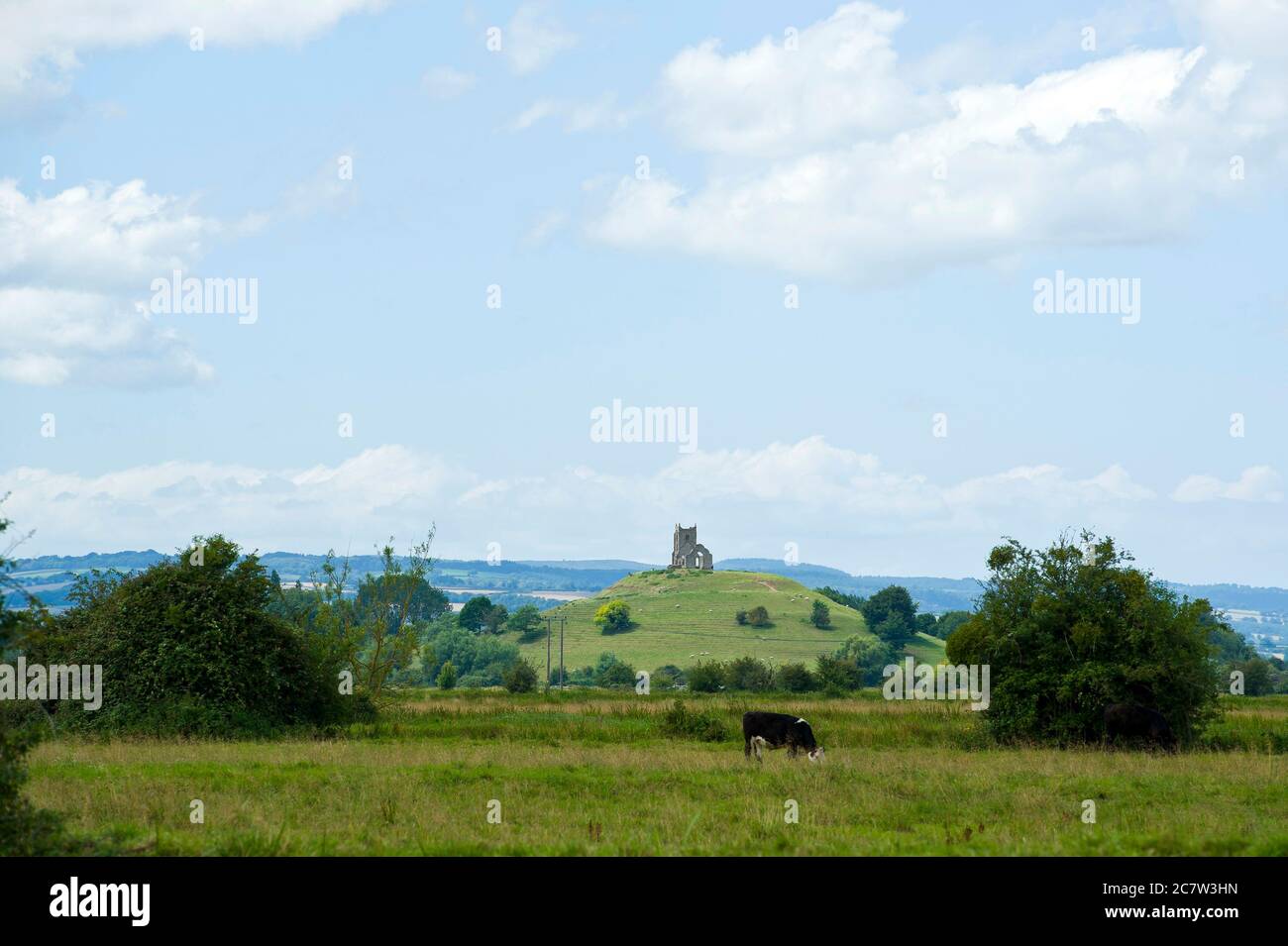 Burrow Mump, Burrowbridge, Somerset Stock Photo - Alamy