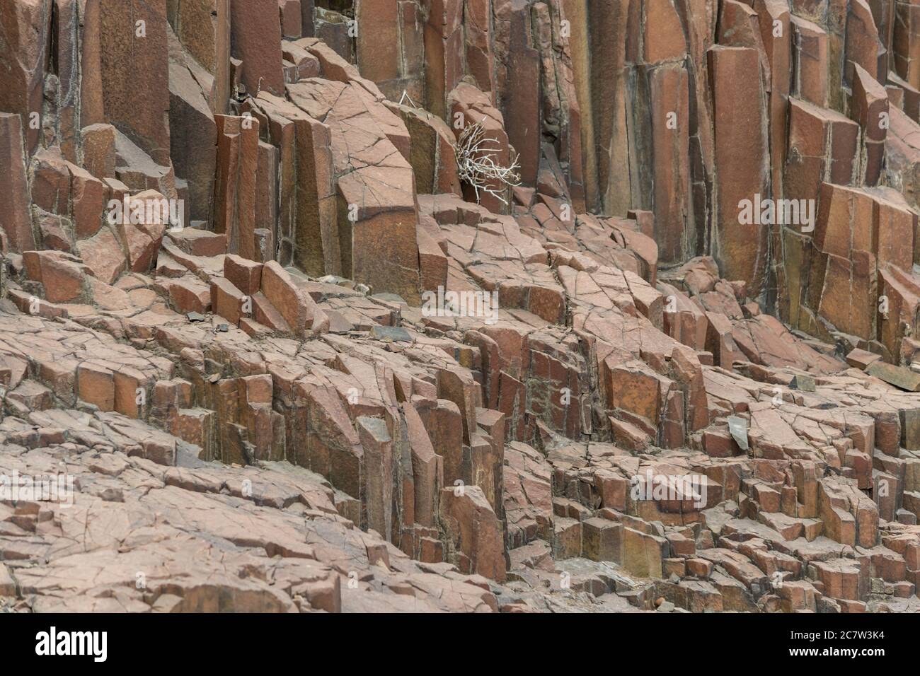 Landscape shot of basalt structures in Namibia Stock Photo - Alamy
