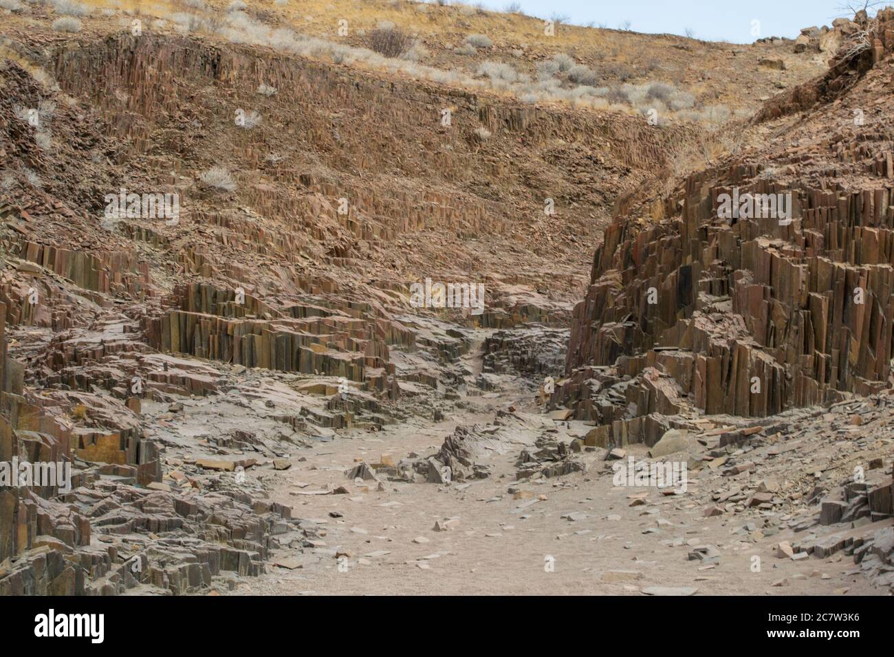 Landscape shot of basalt structures in Namibia Stock Photo - Alamy