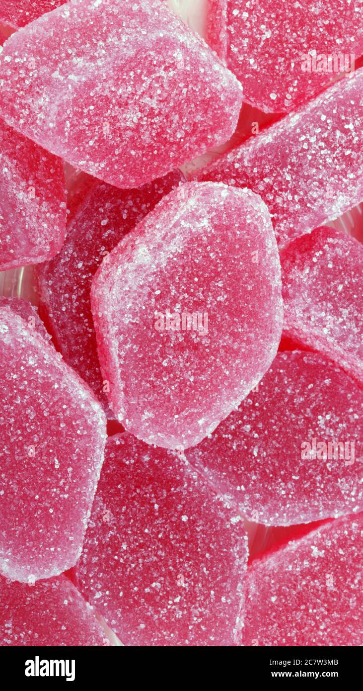 Pink Fruit Jelly Stock Photo - Alamy