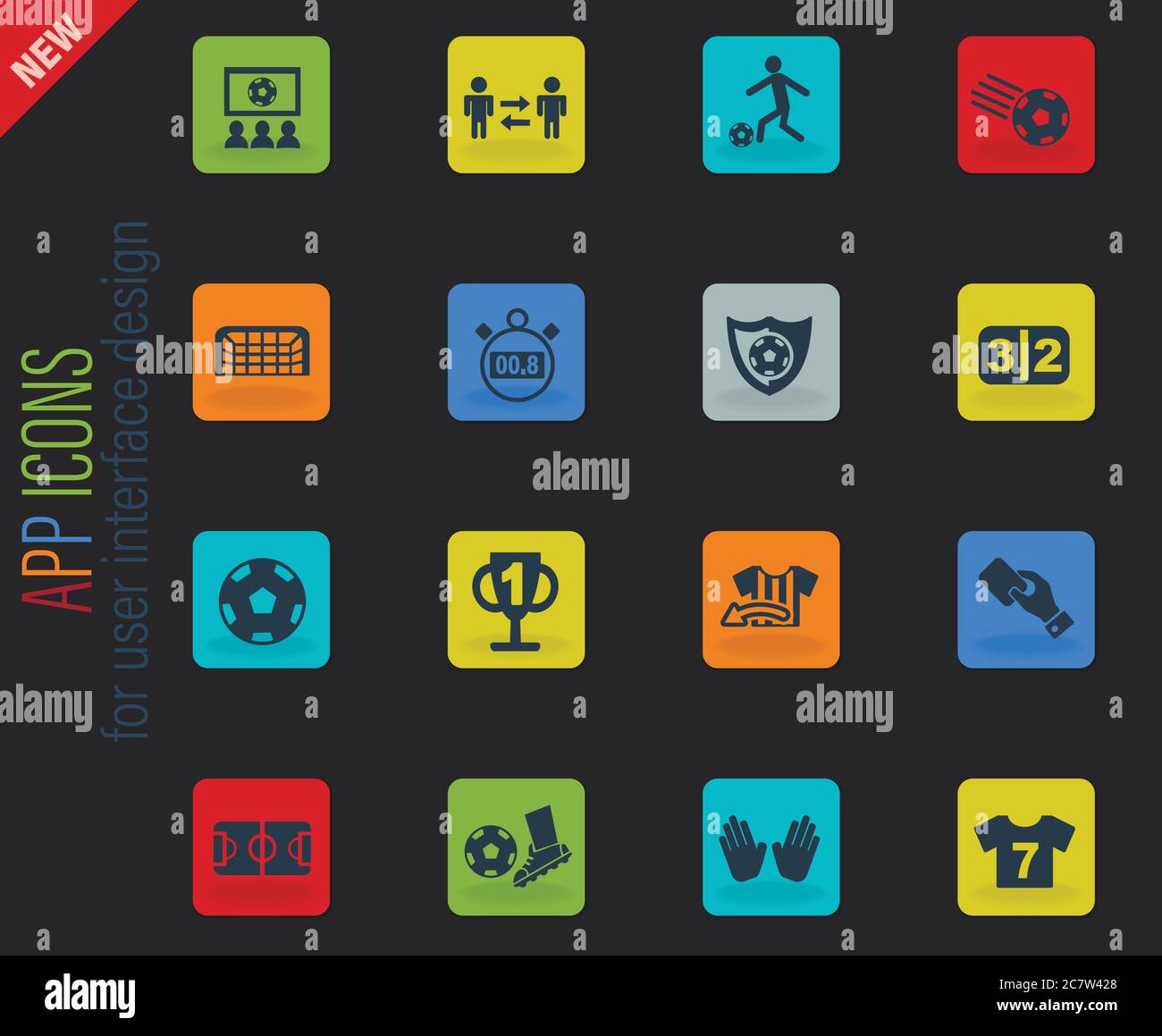 football icon set Stock Vector Image & Art - Alamy