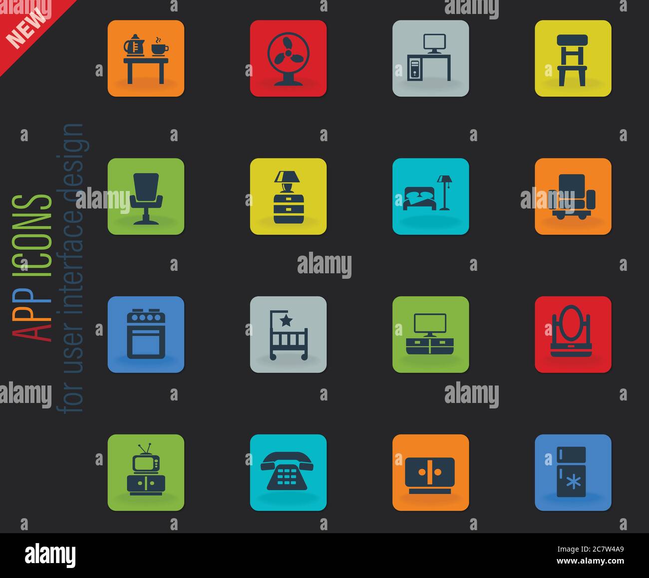 furniture icon set Stock Vector Image & Art - Alamy