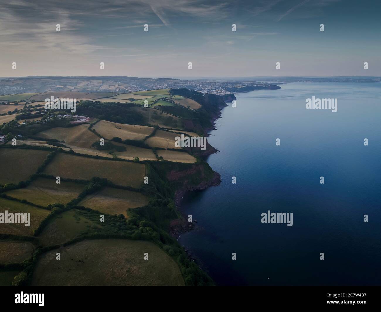Aerial View Devon Coastline Stock Photo - Alamy