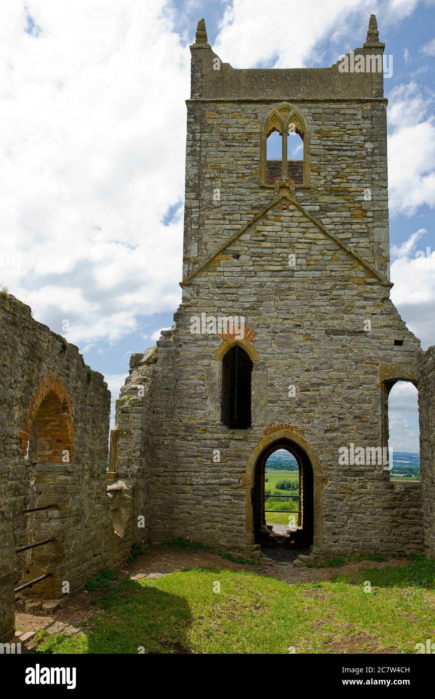 Burrow Mump, Burrowbridge, Somerset Stock Photo - Alamy