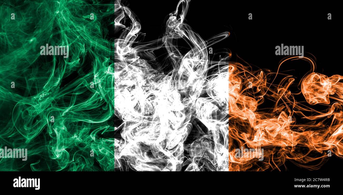 Ireland smoke flag Stock Photo - Alamy