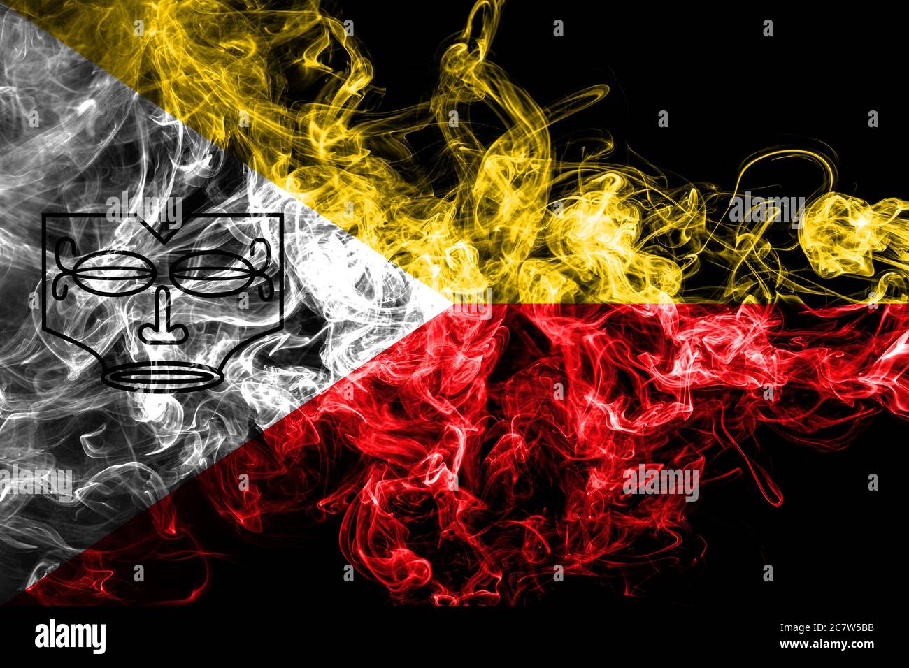 Marquesas Islands smoke flag, islands in French Polynesia Stock Photo ...