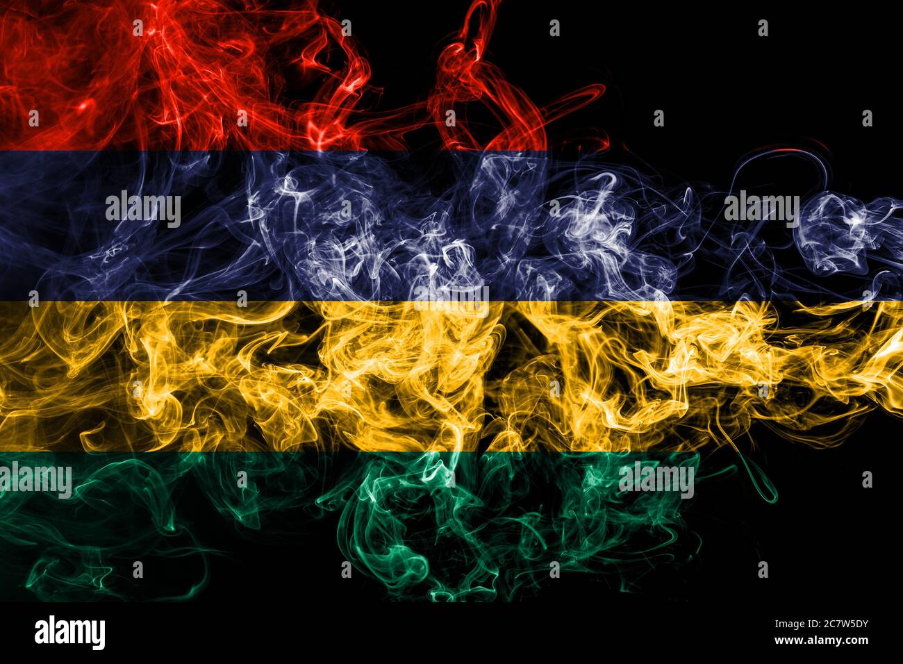 Mauritius smoke flag Stock Photo - Alamy