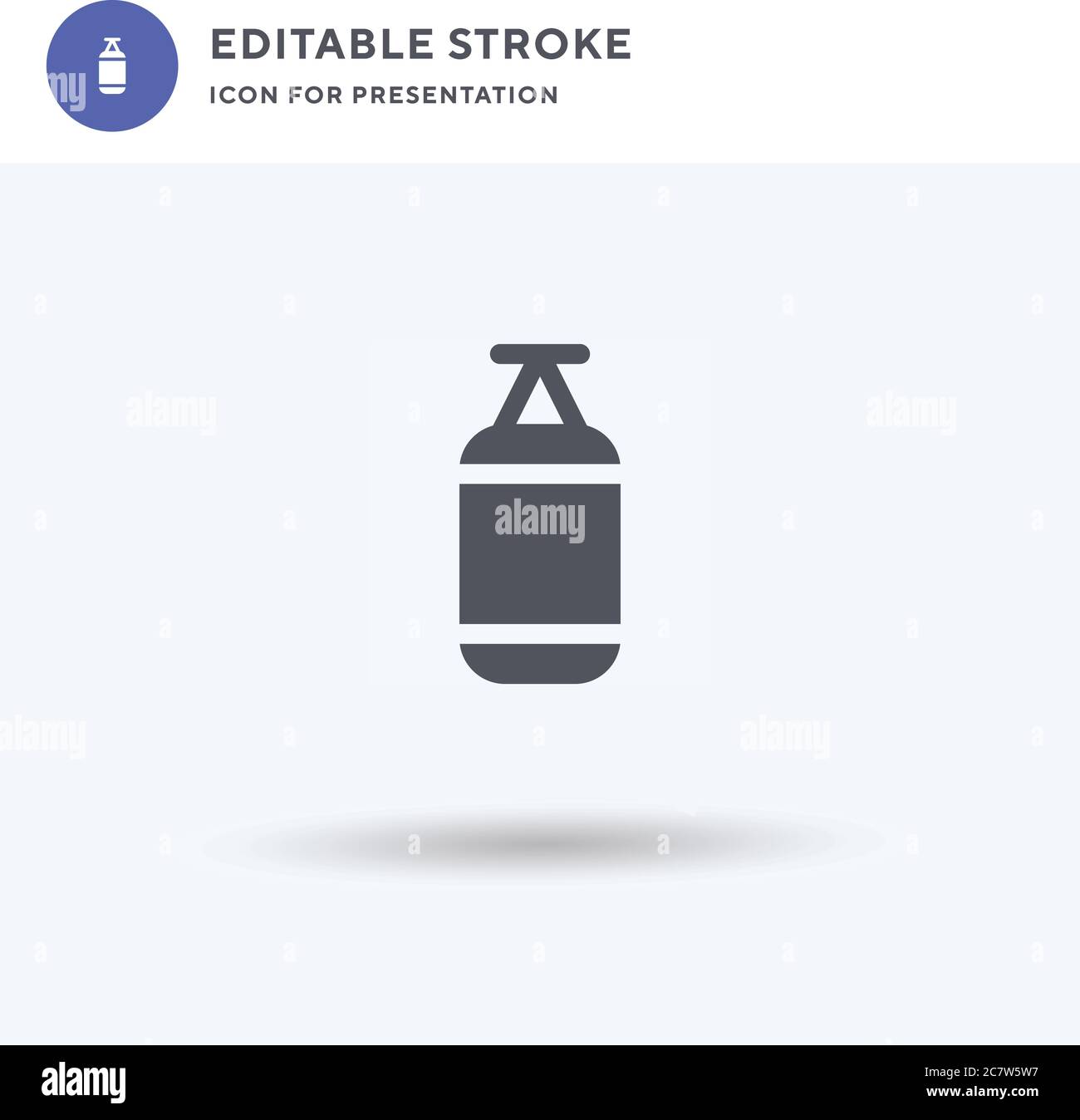 Punching Bag icon vector, filled flat sign, solid pictogram isolated on ...