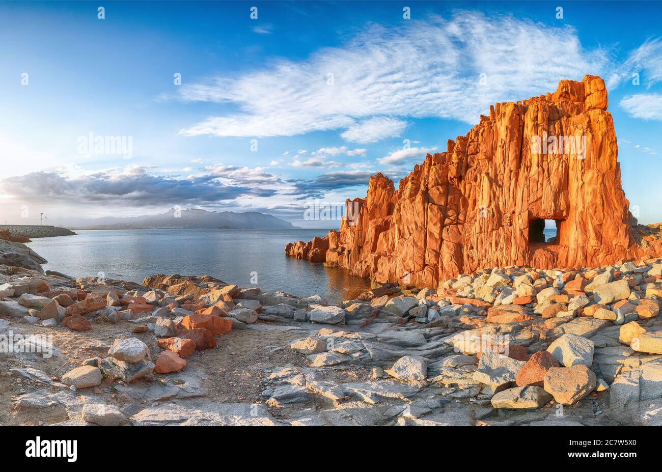 Awesome sunset view of Red Rocks (called "Rocce Rosse") in Arbatax ...