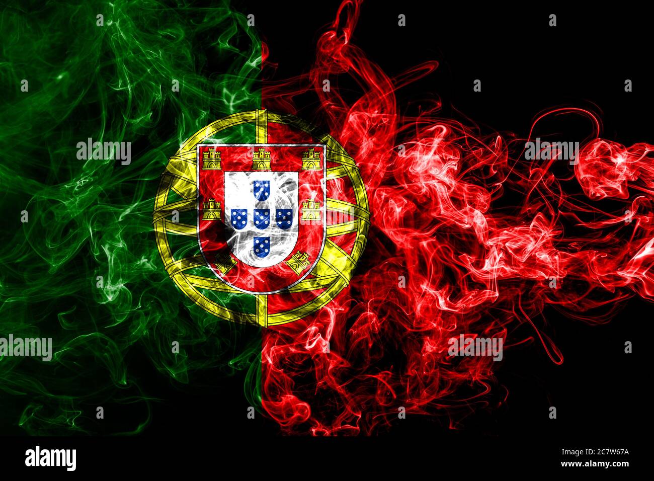 Portugal smoke flag Stock Photo - Alamy