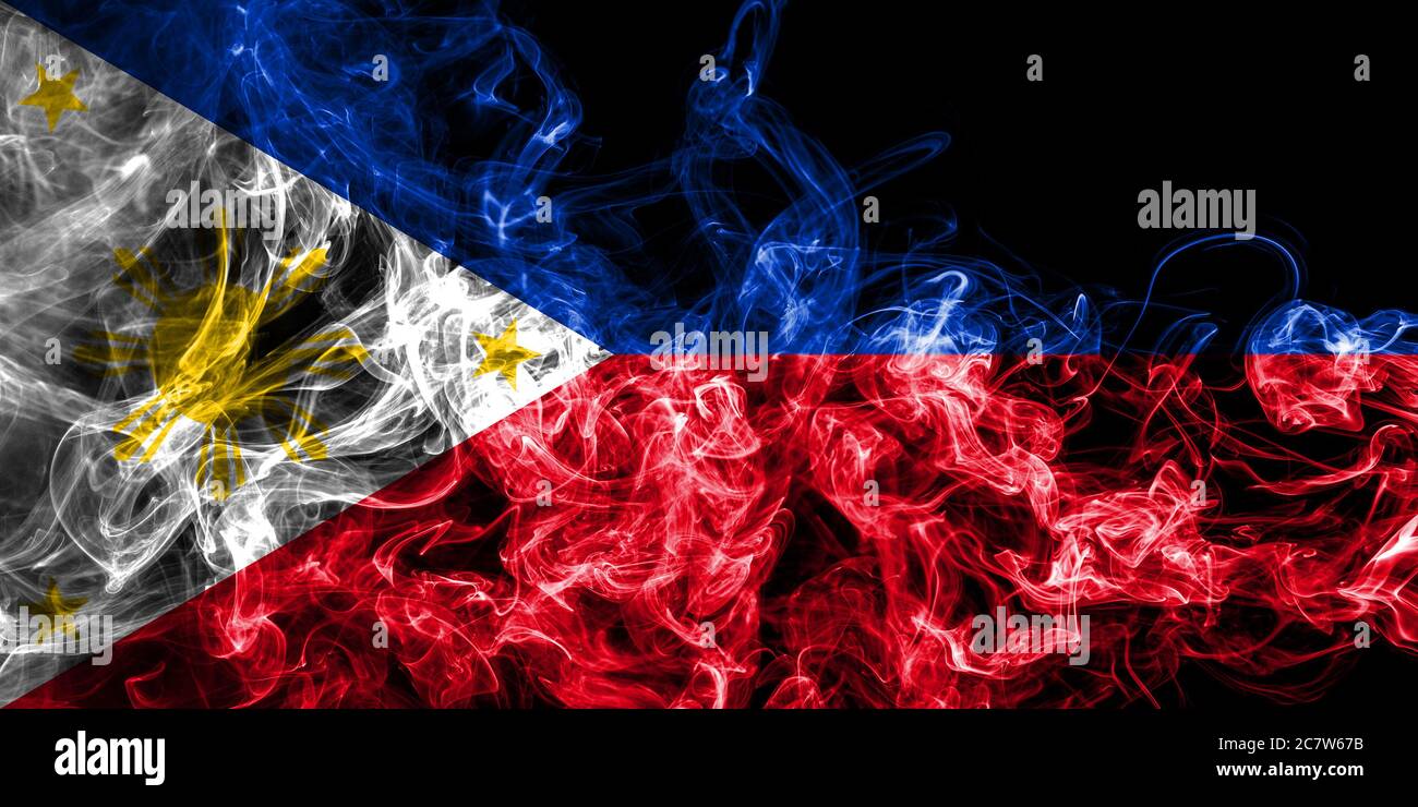 Philippines smoke flag Stock Photo - Alamy