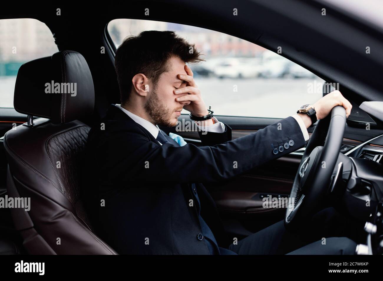 Frustrated driver traffic jam hi-res stock photography and images - Alamy