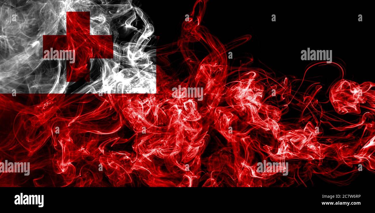 Tonga smoke flag Stock Photo - Alamy