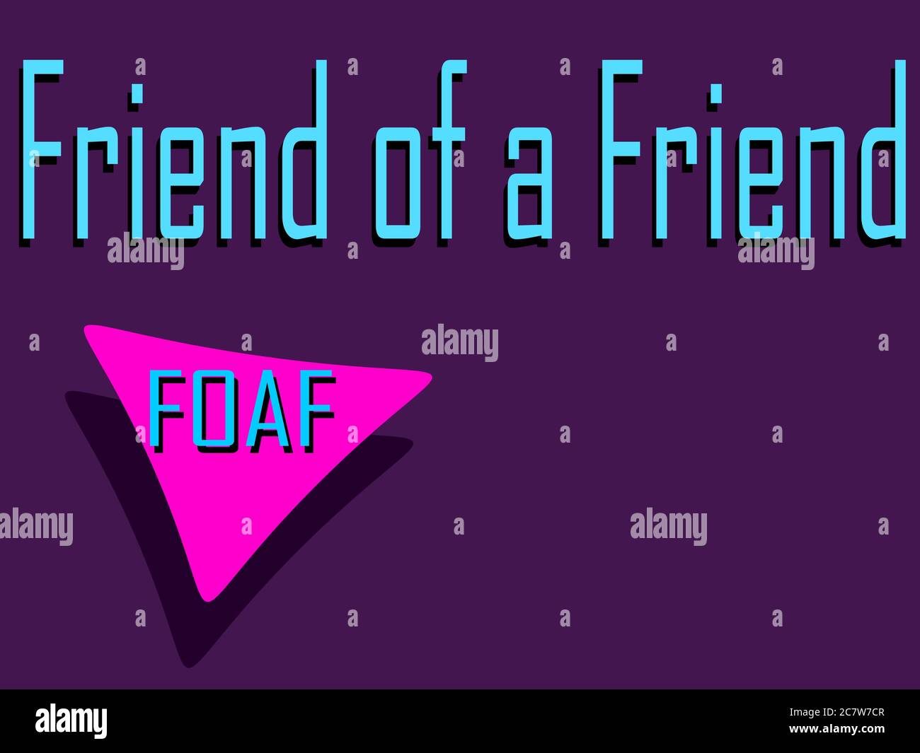 Friend of friend abbreviation is displayed with text and symbolic ...