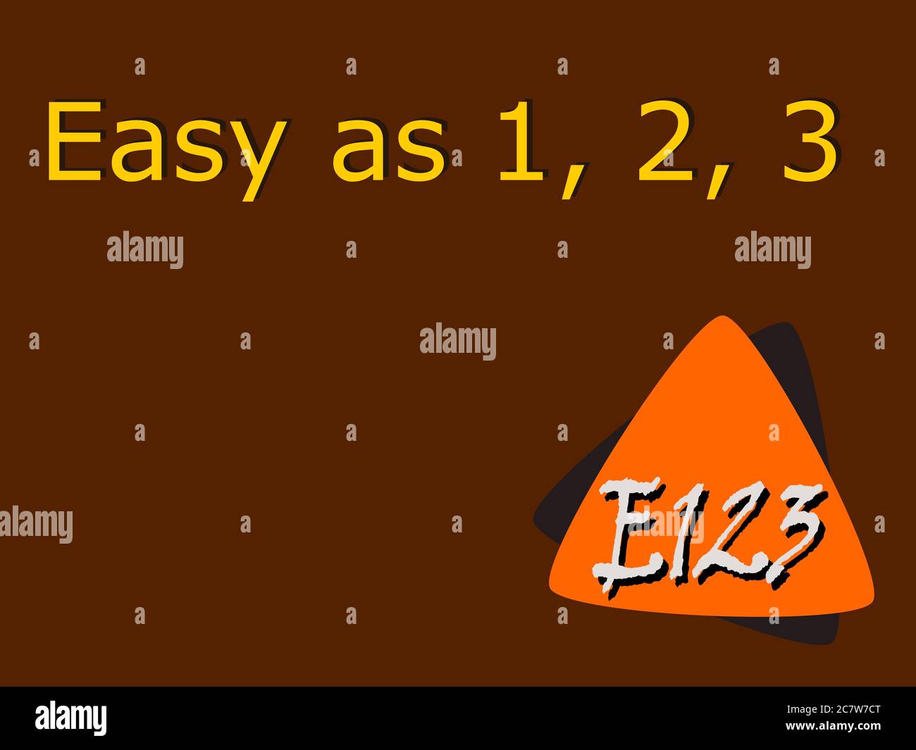 Easy as 1 2 3 abbreviation is displayed with text and symbolic pattern ...