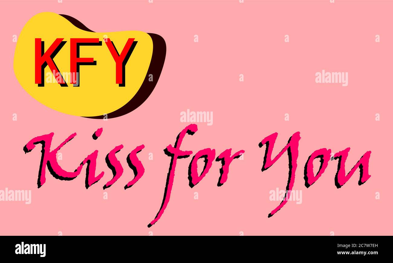 KFY full form Kiss for you made with logical logo art pattern for ...
