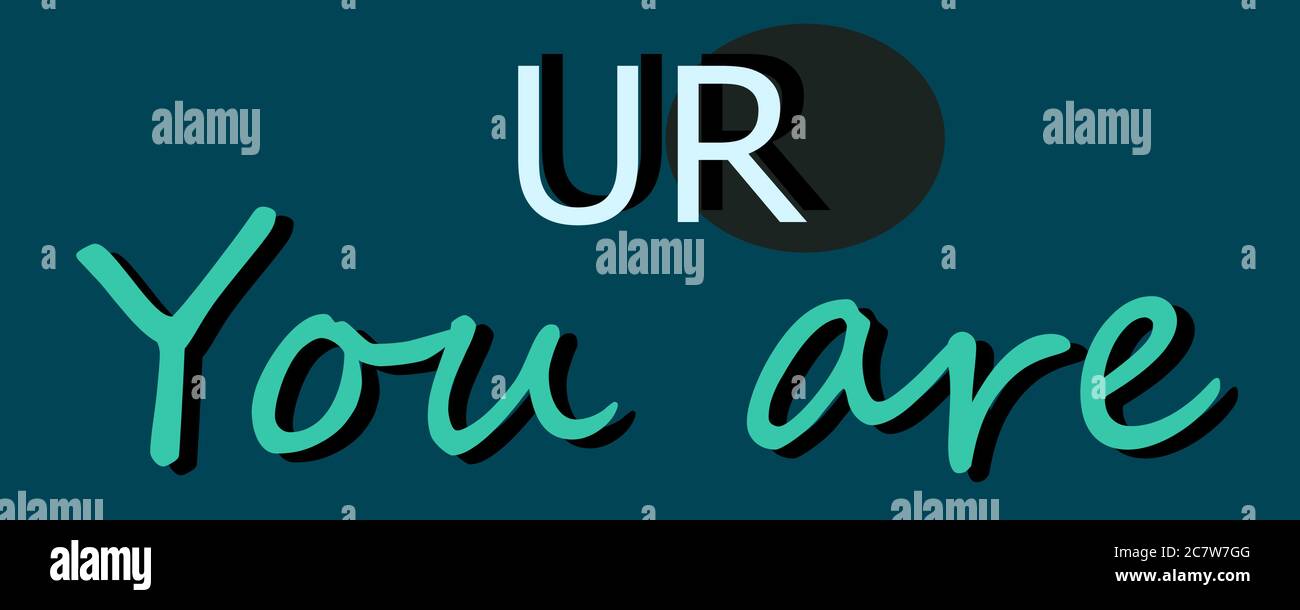 You are abbreviation is displayed with text and symbolic pattern on ...