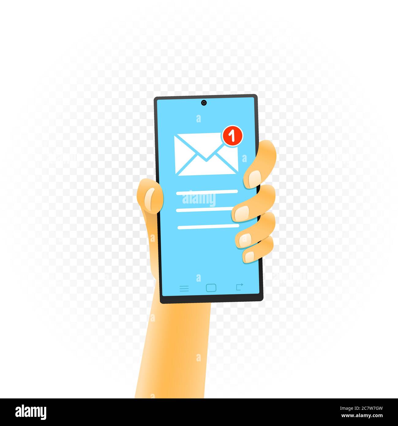 Hand email icon in Stock Vector Images - Alamy