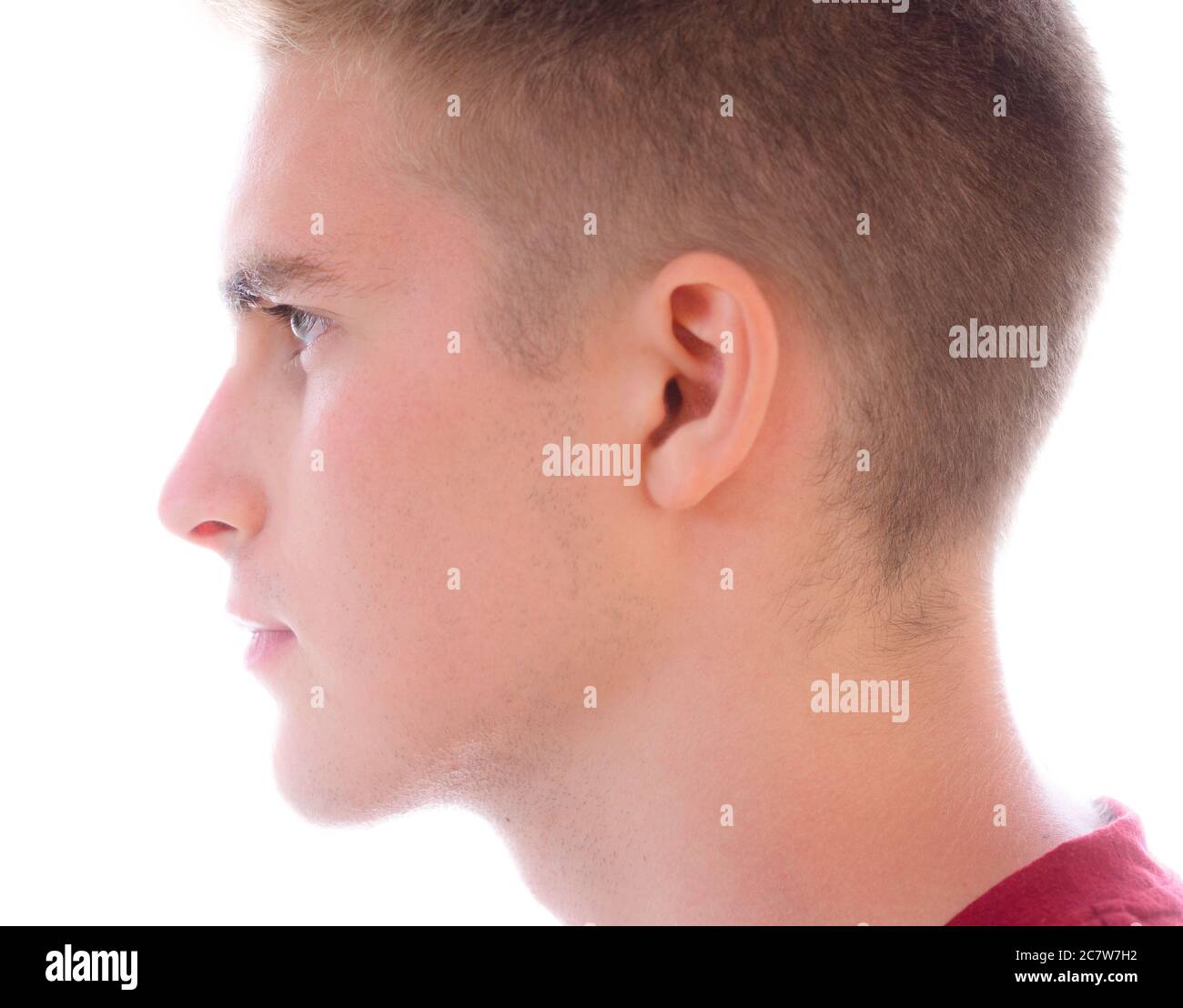 A portrait on a white background Stock Photo - Alamy