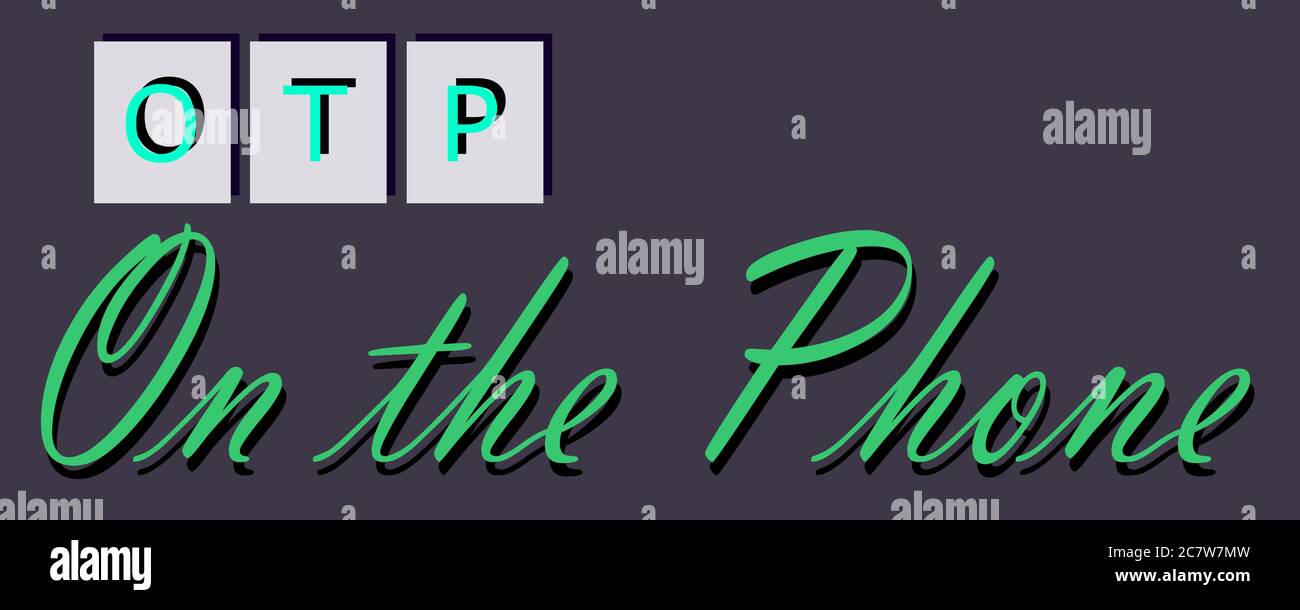 OTP full form On the phone made with logical logo art pattern for ...
