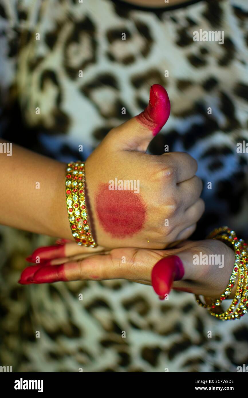 mudras or gestures of bharatanatyam dance Stock Photo - Alamy