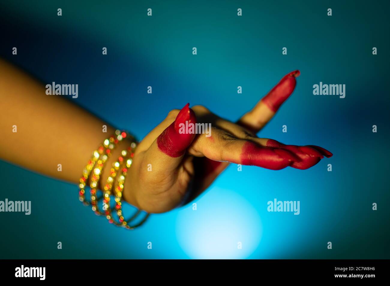 mudras or gestures of bharatanatyam dance Stock Photo - Alamy