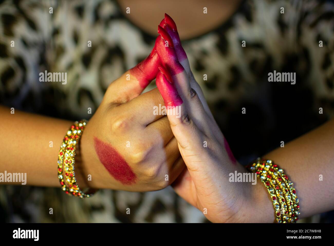 mudras or gestures of bharatanatyam dance Stock Photo - Alamy
