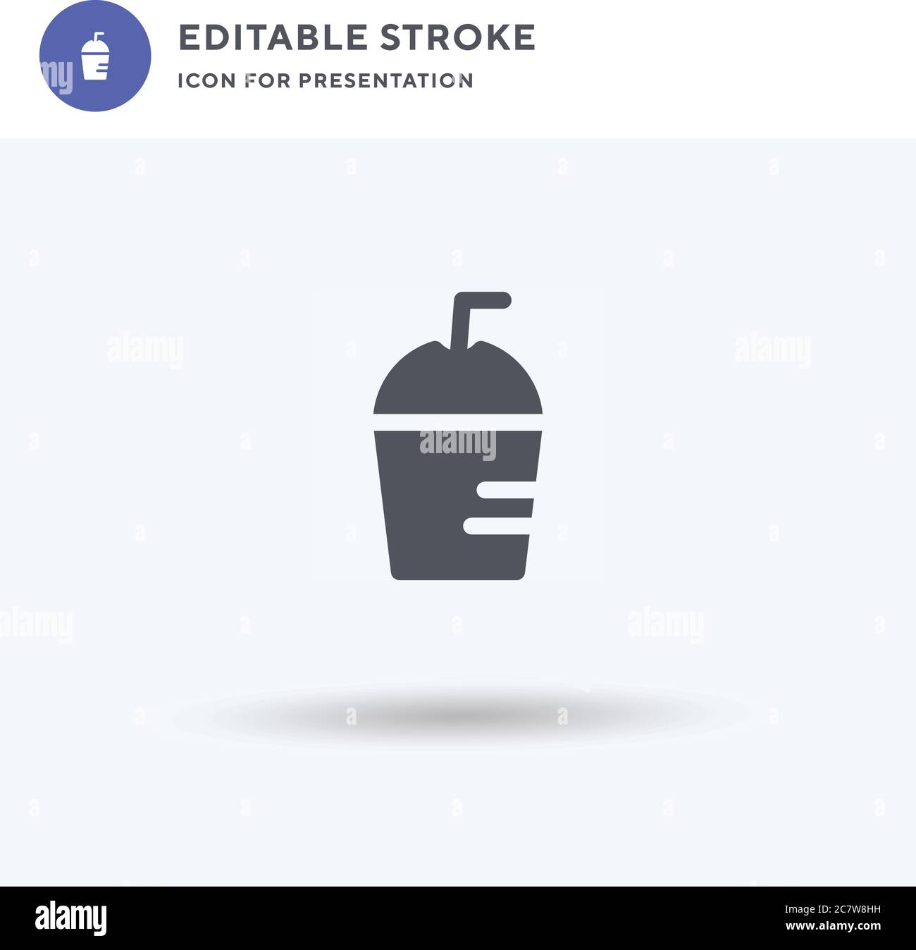 Frappe icon vector, filled flat sign, solid pictogram isolated on white ...