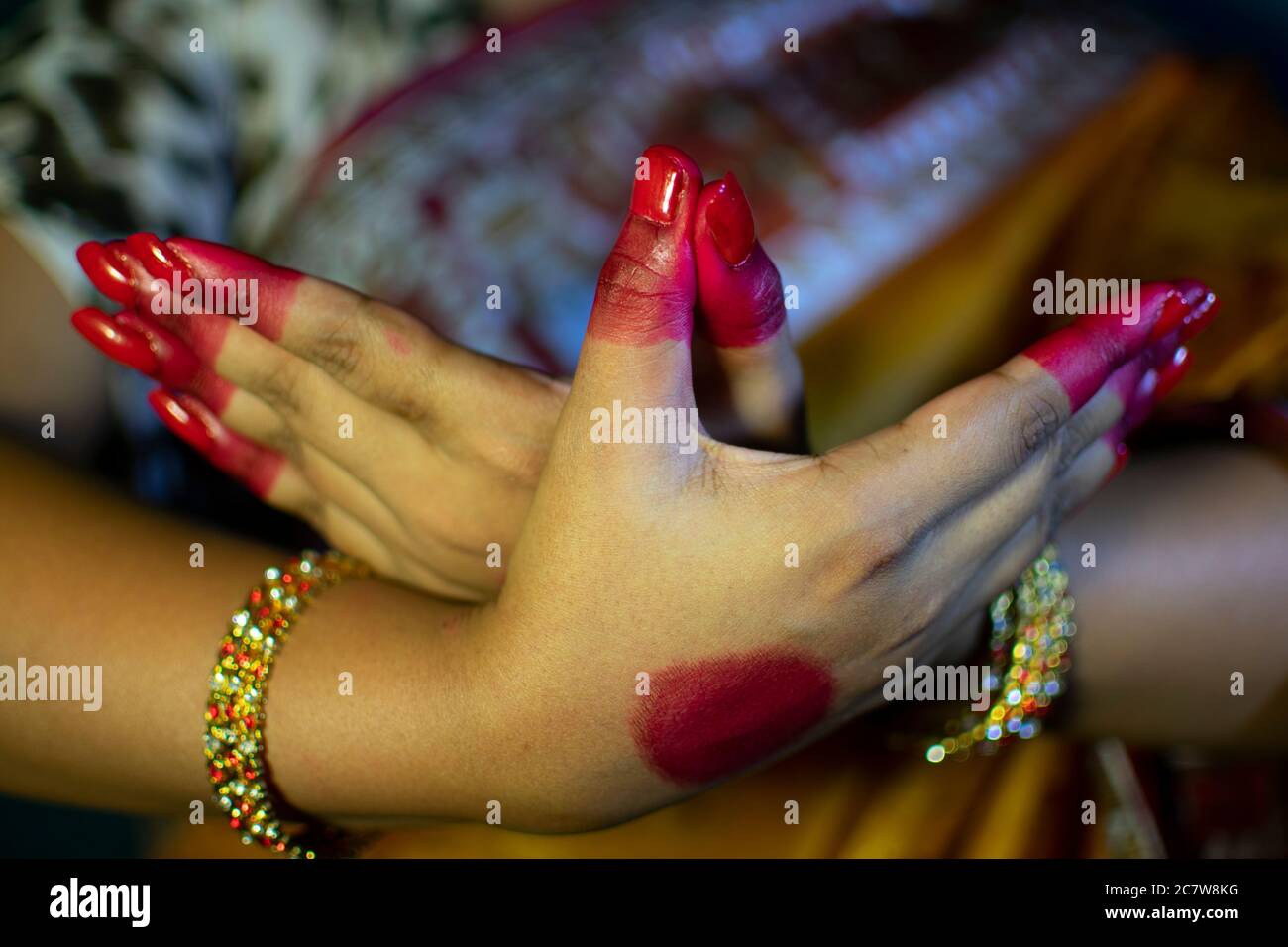 mudras or gestures of bharatanatyam dance Stock Photo - Alamy