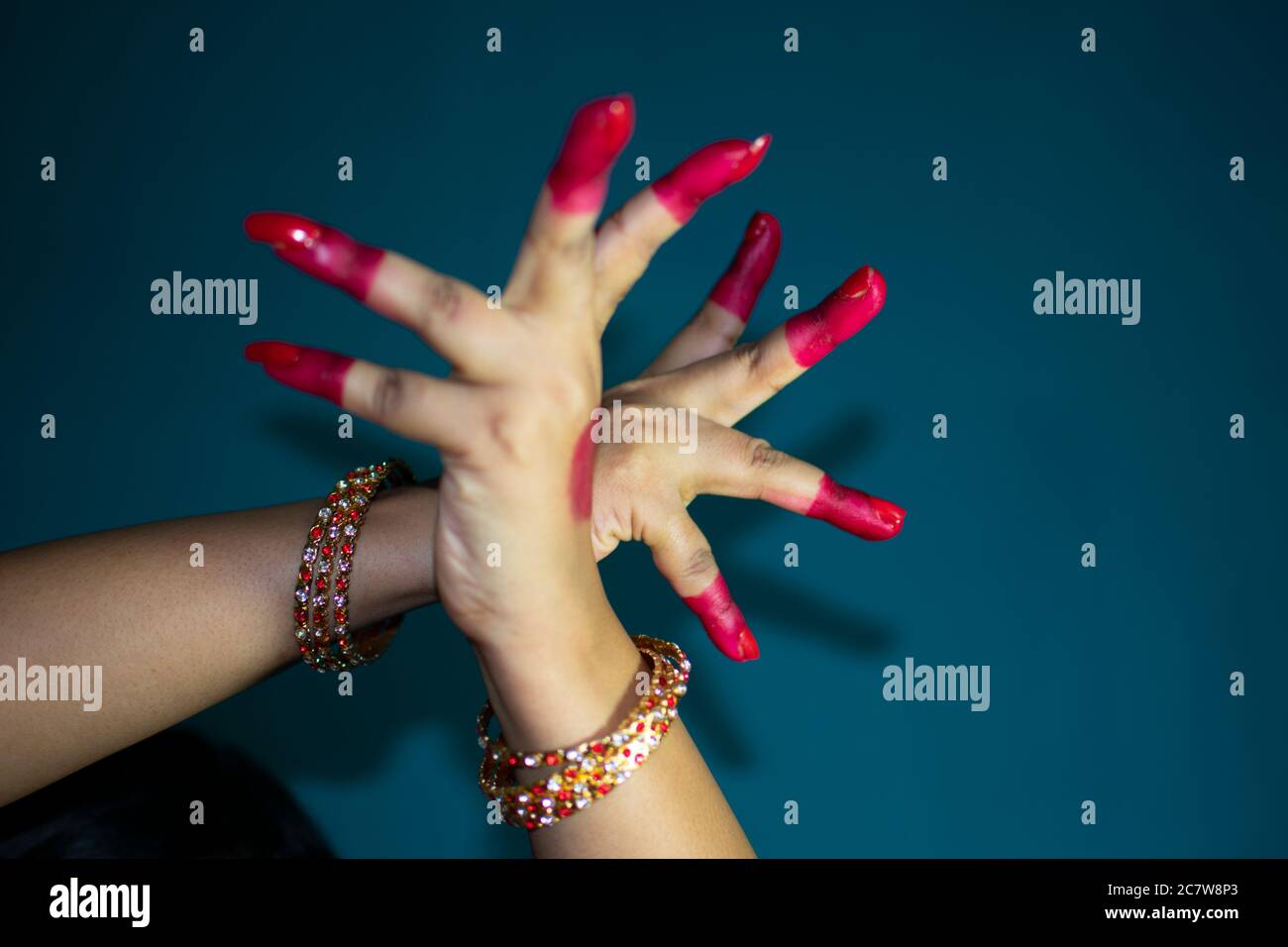 mudras or gestures of bharatanatyam dance Stock Photo - Alamy