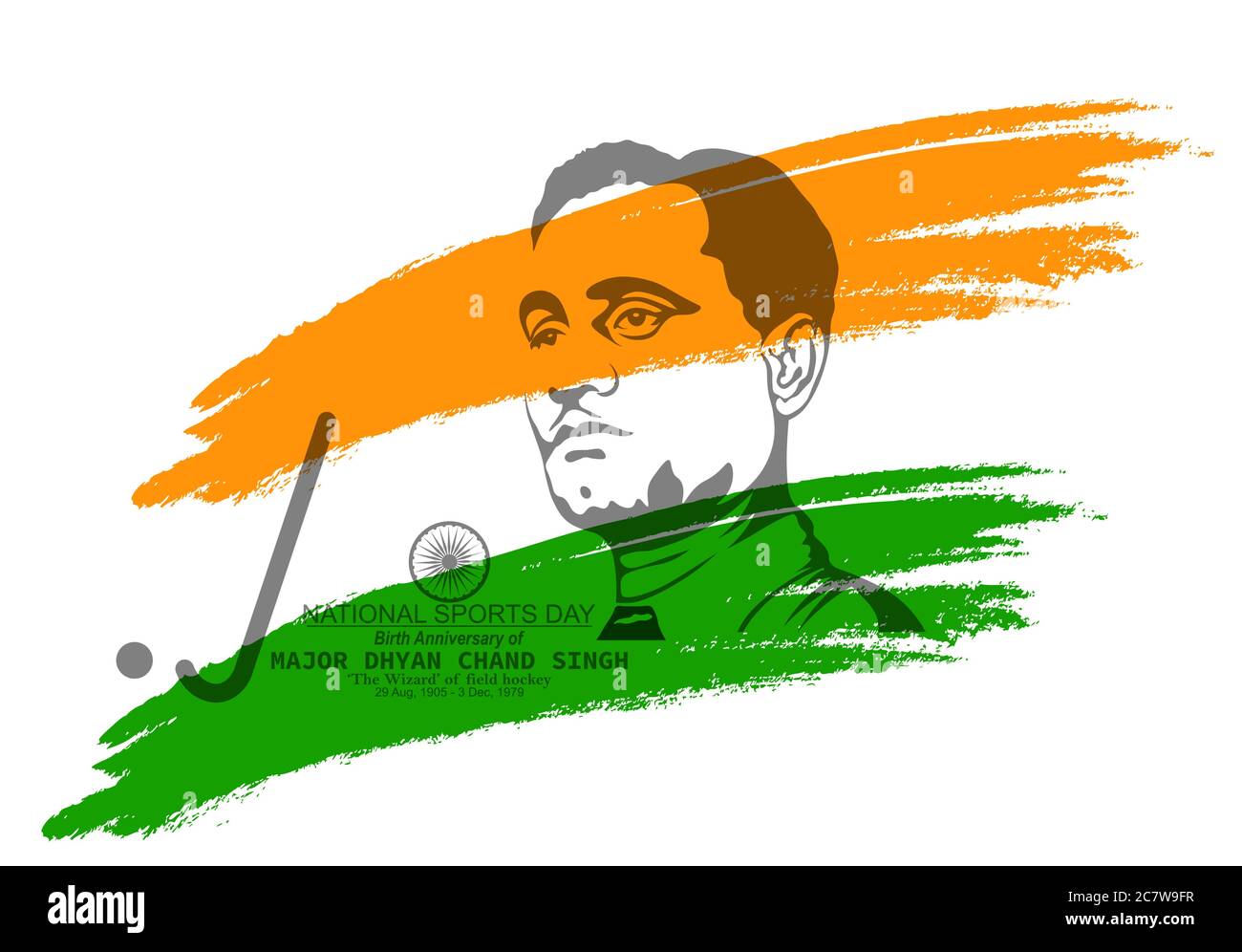 Vector Illustration of National Sports day which is celebrated on the ...
