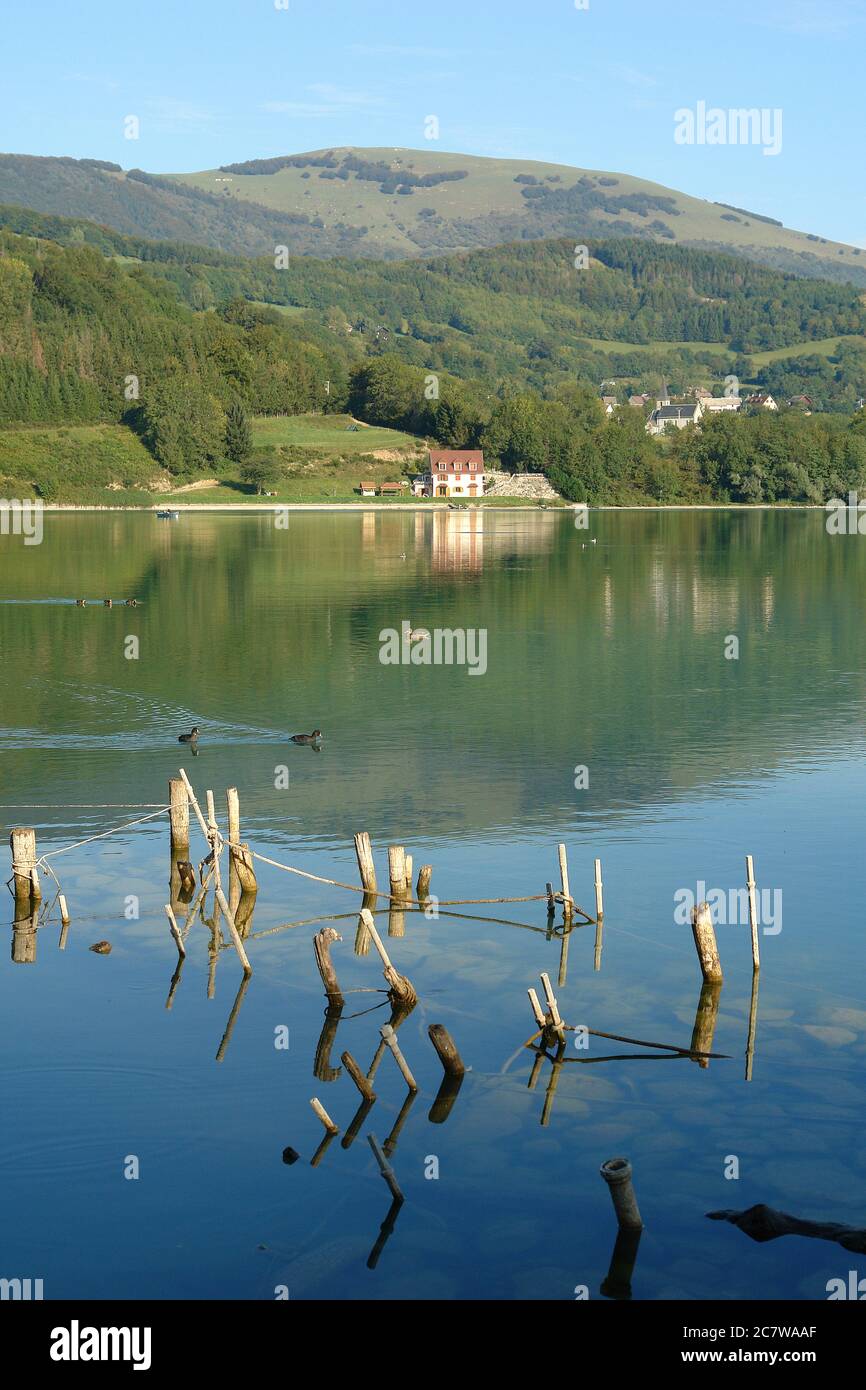 The Laffrey lake Stock Photo - Alamy
