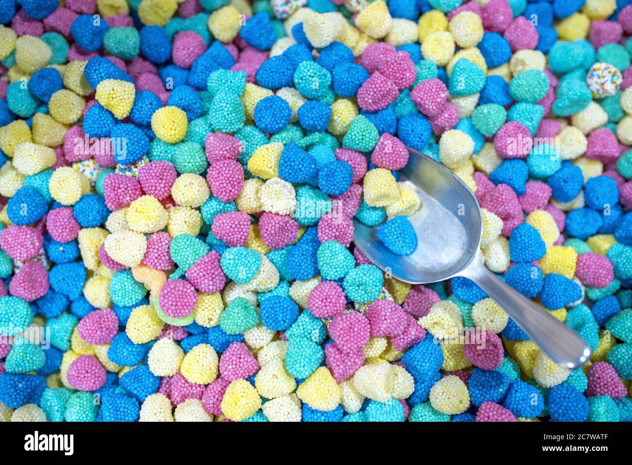 Closeup shot of delicious colorful sweet candy in a pastry shop Stock ...